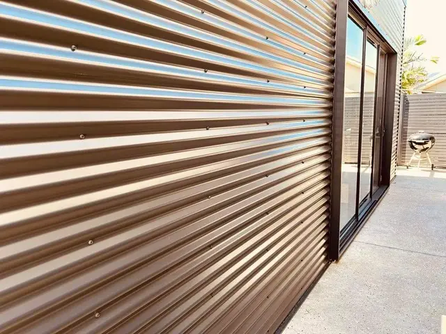 corrugated metal wall cladding
